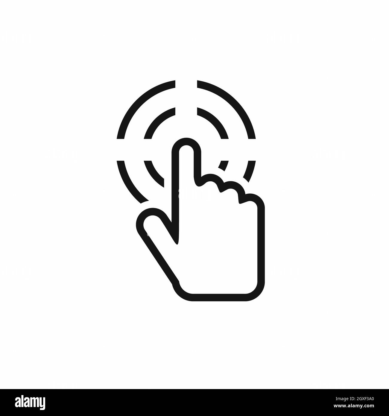 Click icon in simple style isolated on white background Stock Photo - Alamy