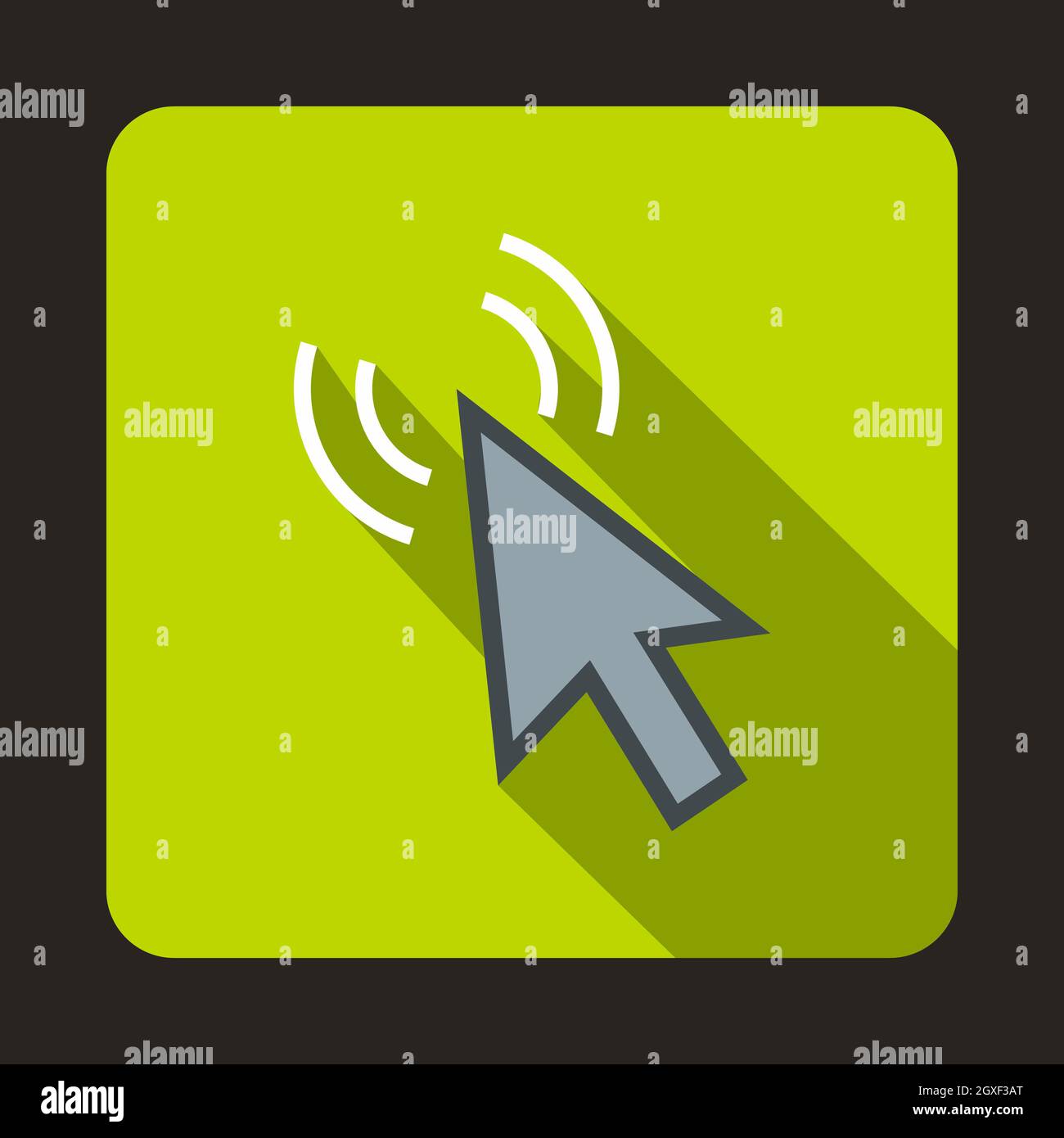 Click with cursor icon in flat style with long shadow. Computer and internet symbol Stock Photo ...