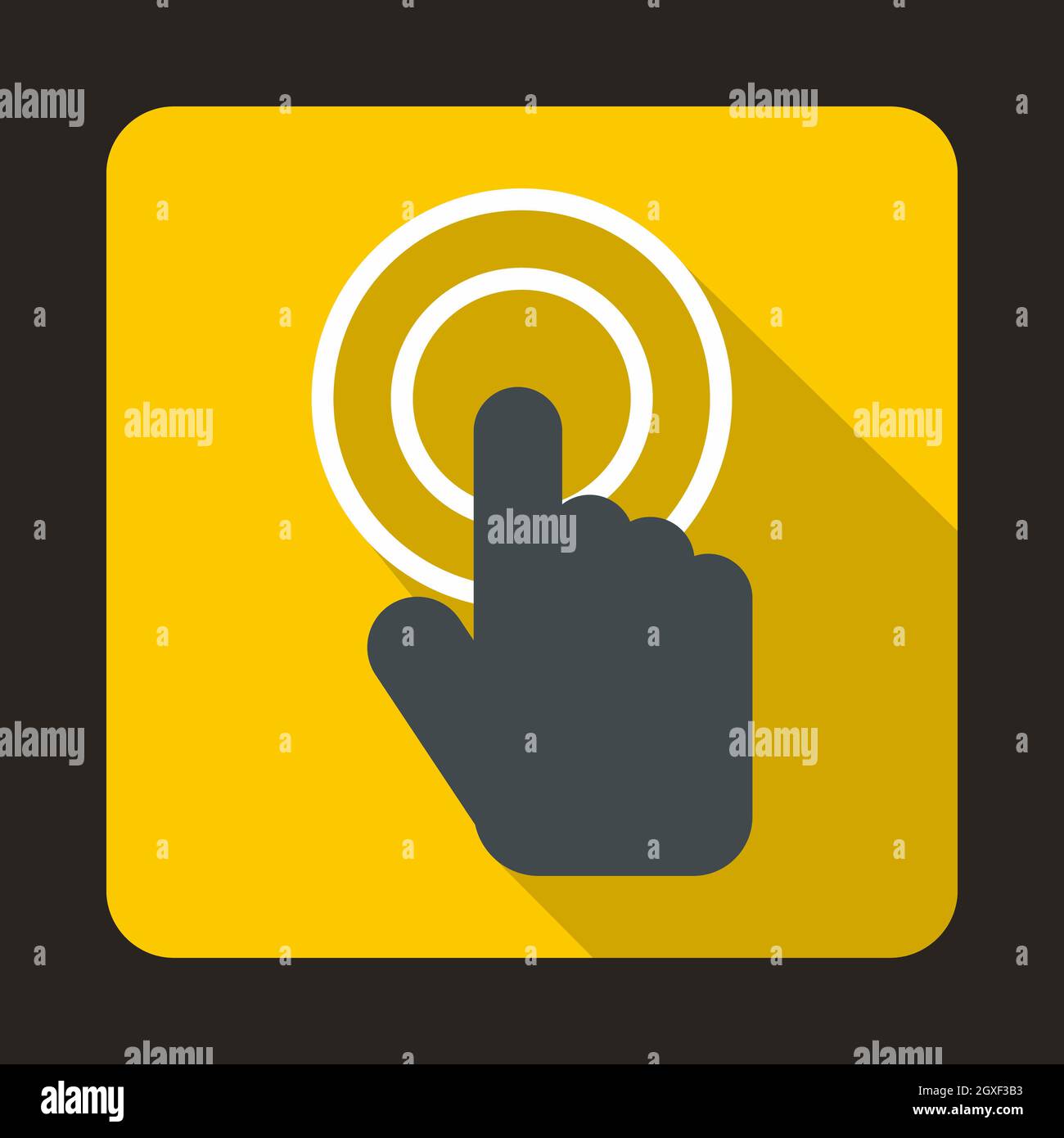 Pointer computer mouse icon in flat style with long shadow. Computer ...
