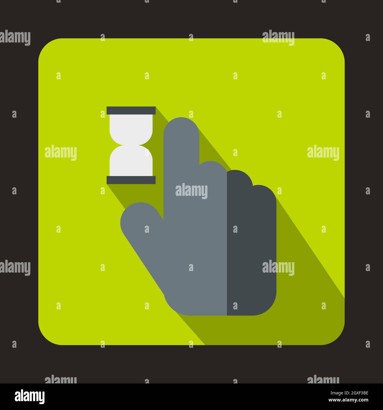 Mouse cursor waiting icon in flat style with long shadow. Computer and ...