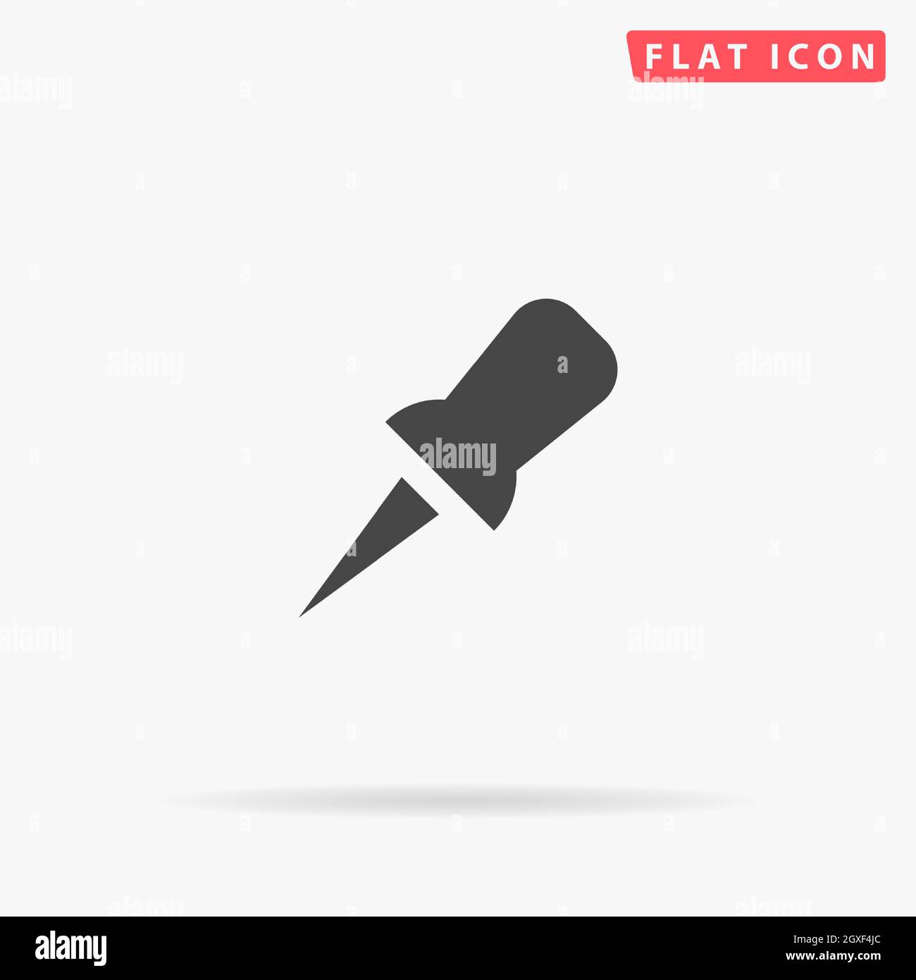 Push Pin flat vector icon. Hand drawn style design illustrations Stock ... Push Pin flat vector icon. Hand drawn style design illustrations Stock ...