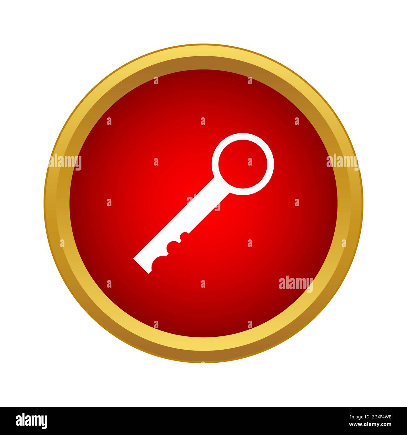 Key Icon in simple style isolated on white background Stock Photo - Alamy