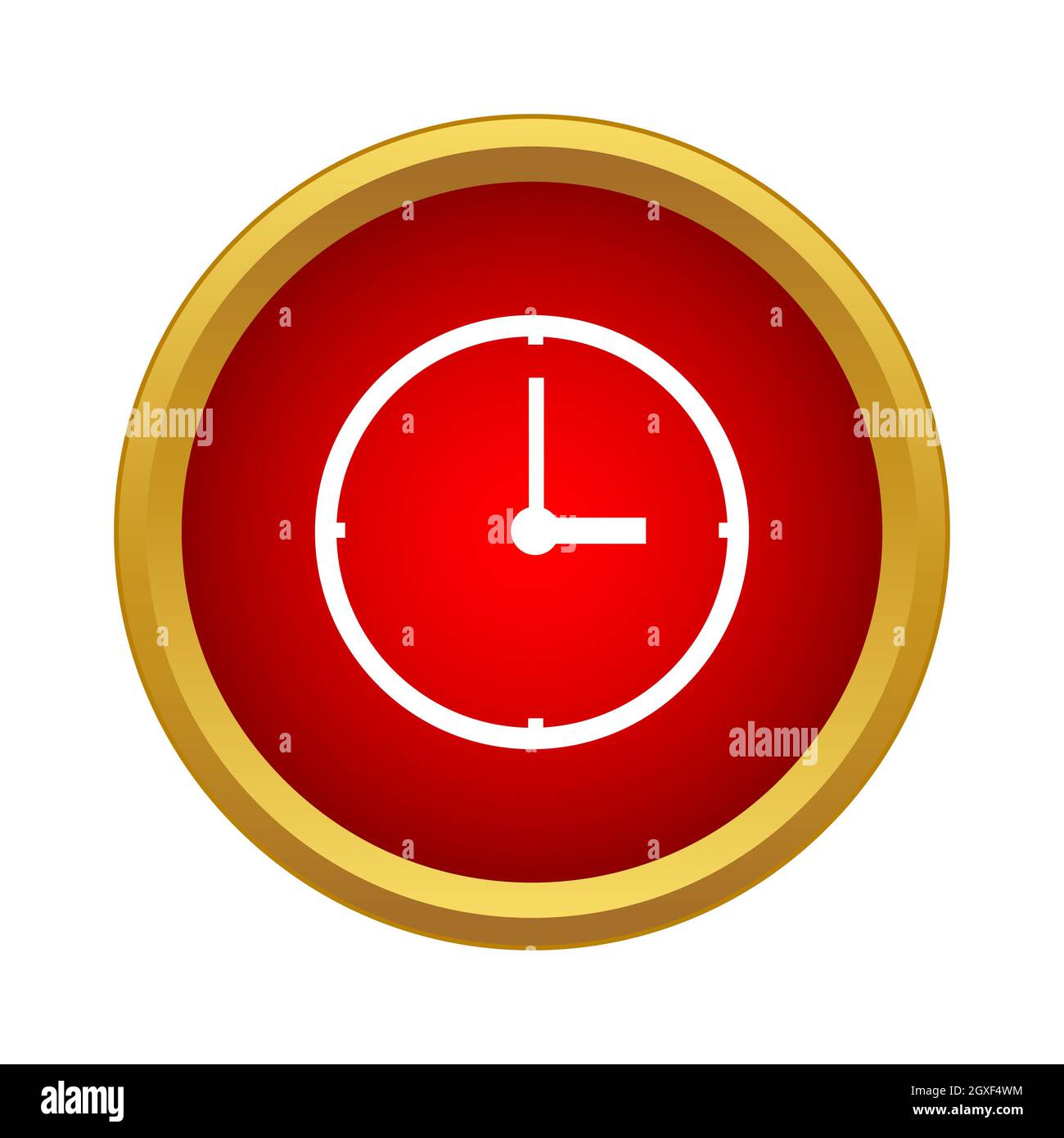Clock icon in simple style hi-res stock photography and images - Alamy