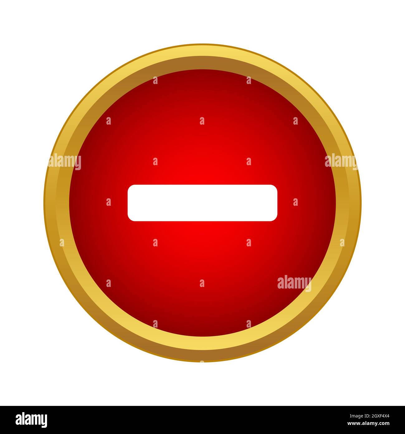 Minus icon in simple style isolated on white background Stock Photo - Alamy