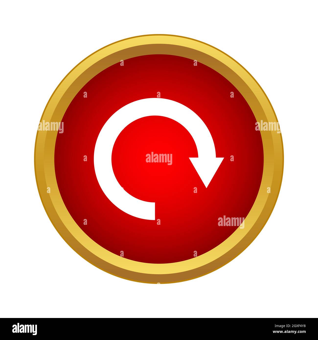 Refresh icon in simple style isolated on white background Stock Photo ...