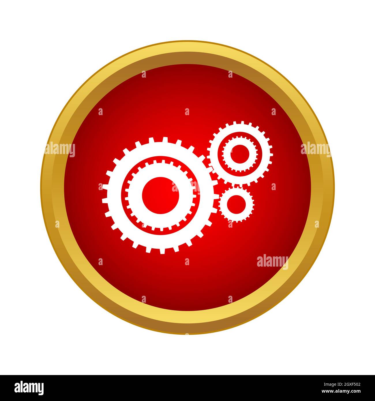 Gear icon in simple style isolated on white background Stock Photo - Alamy