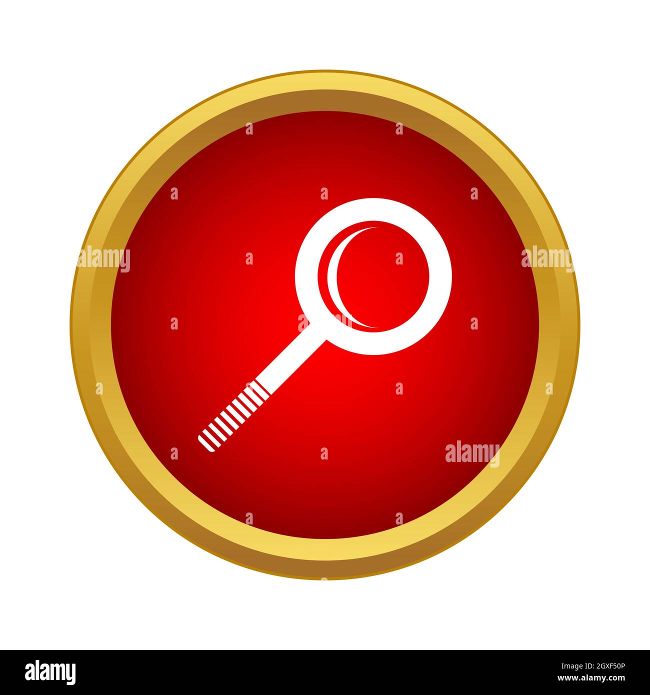 Magnifying glass icon in simple style isolated on white background ...