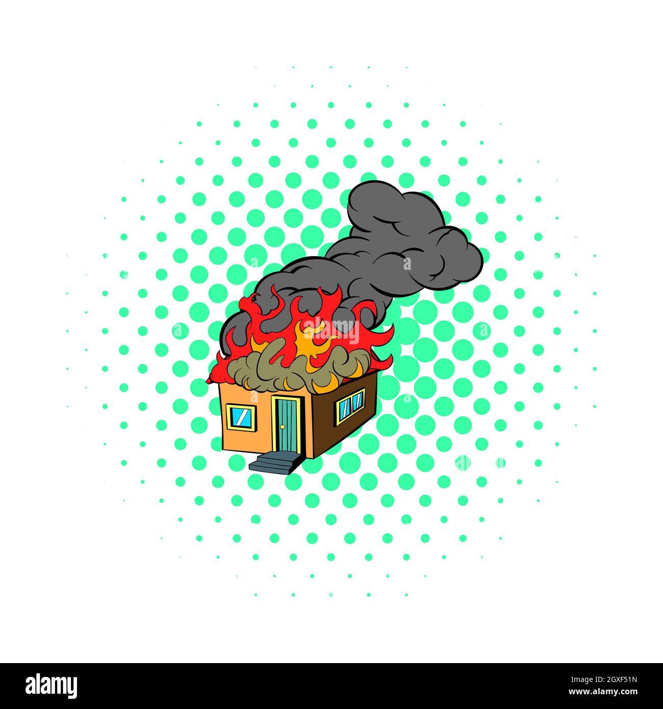 Fire in residential home Cut Out Stock Images & Pictures - Alamy