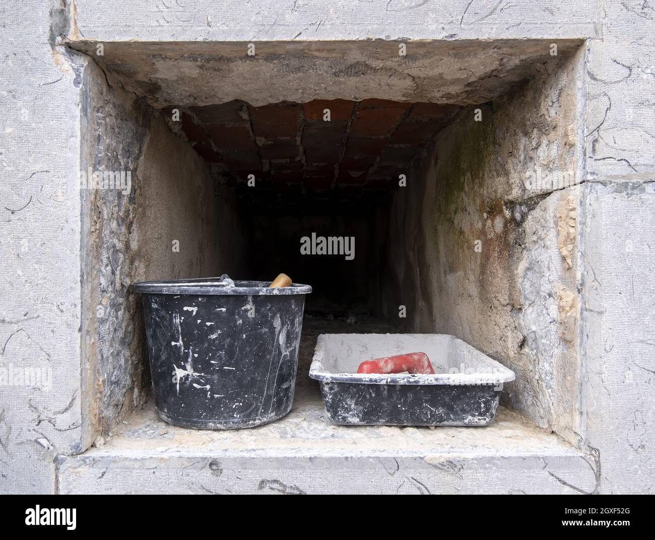 Detail of empty graves in a Christian Spanish cemetery Stock Photo - Alamy