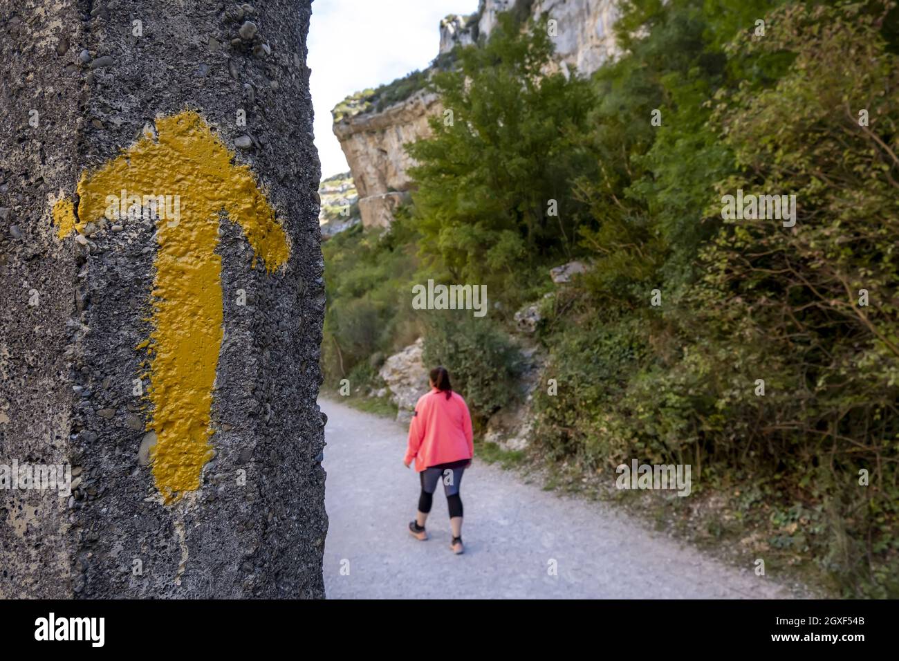 Sign detail for pilgrims in Spain, tradition and religion Stock Photo ...