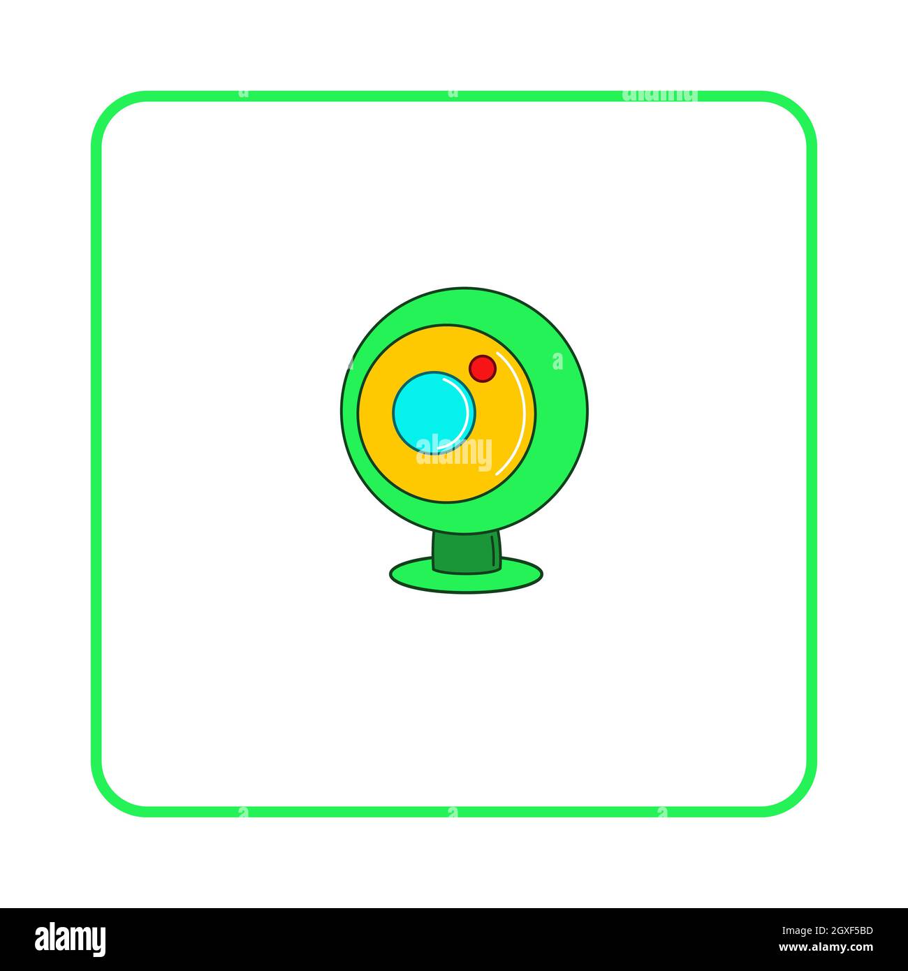 Webcam icon in simple style on white background. Device symbol Stock ...