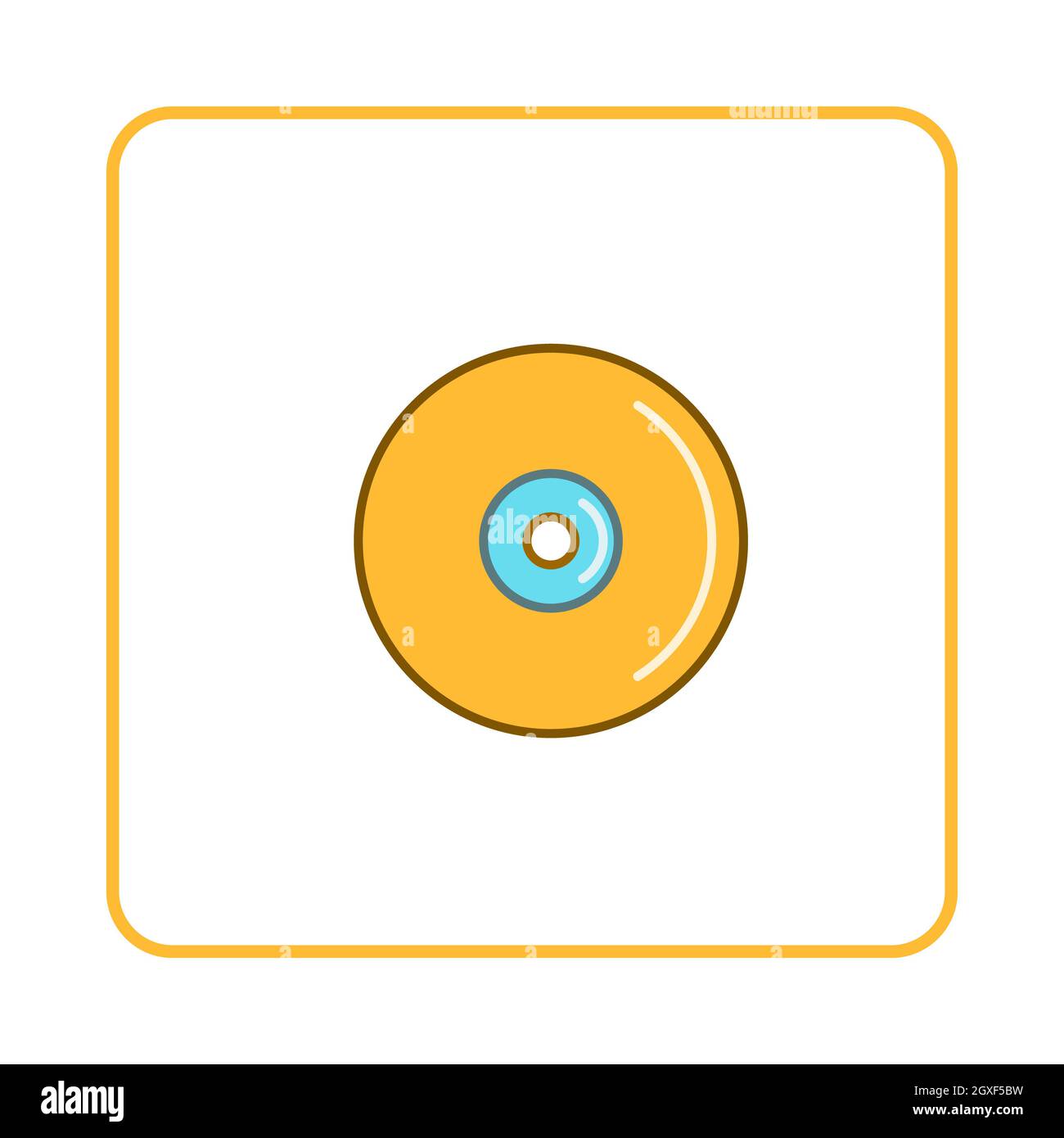 Disk icon in simple style on white background. Device symbol Stock ...
