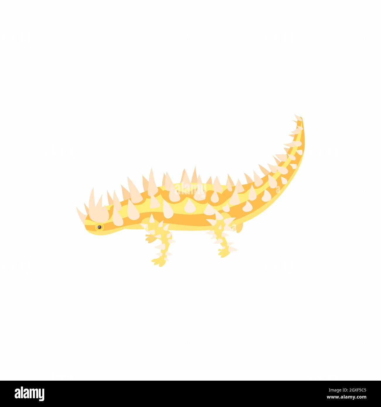 Lizard icon in cartoon style isolated on white background Stock Photo ...