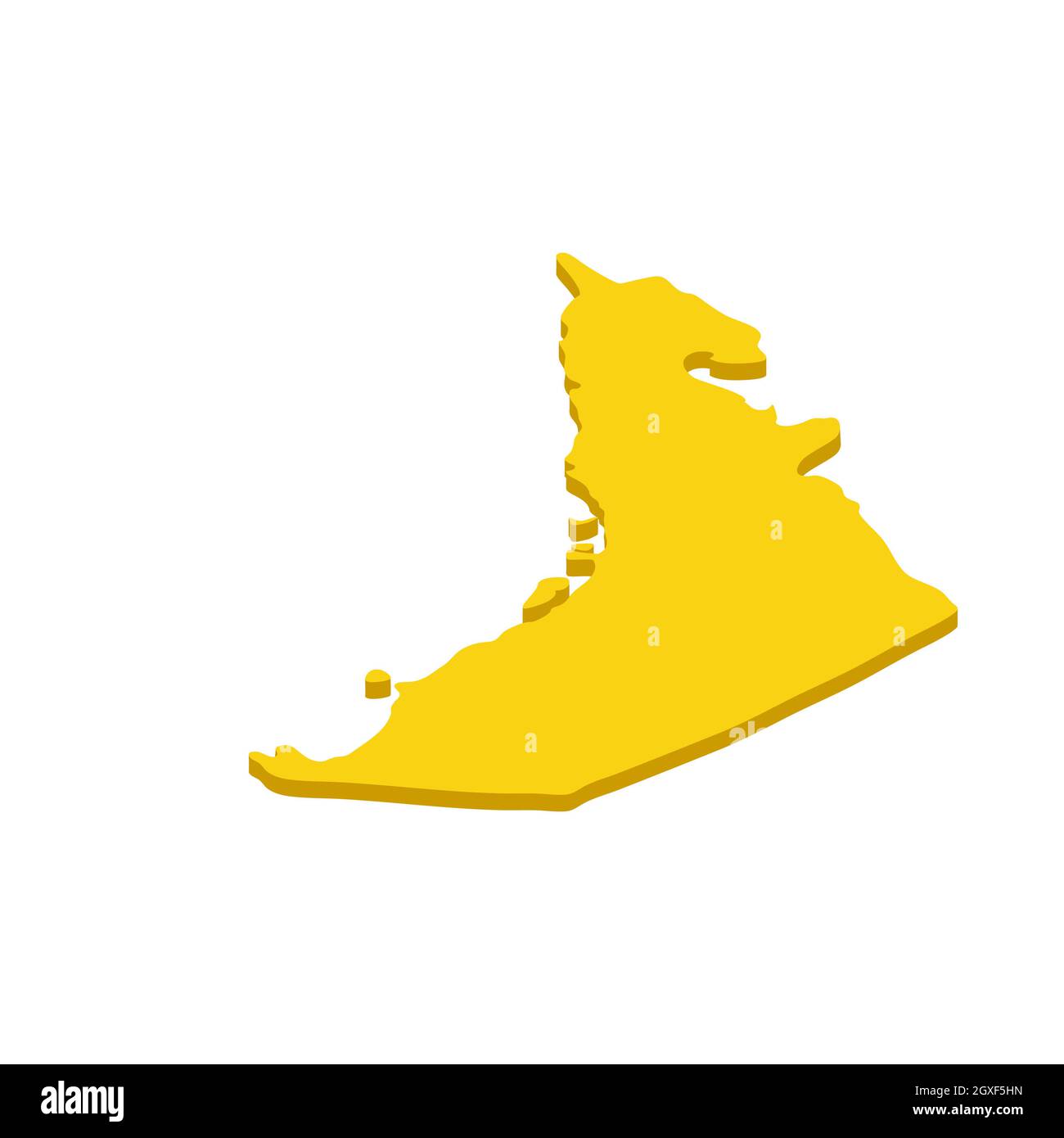 Map UAE icon in isometric 3d style isolated on white background. Maps ...