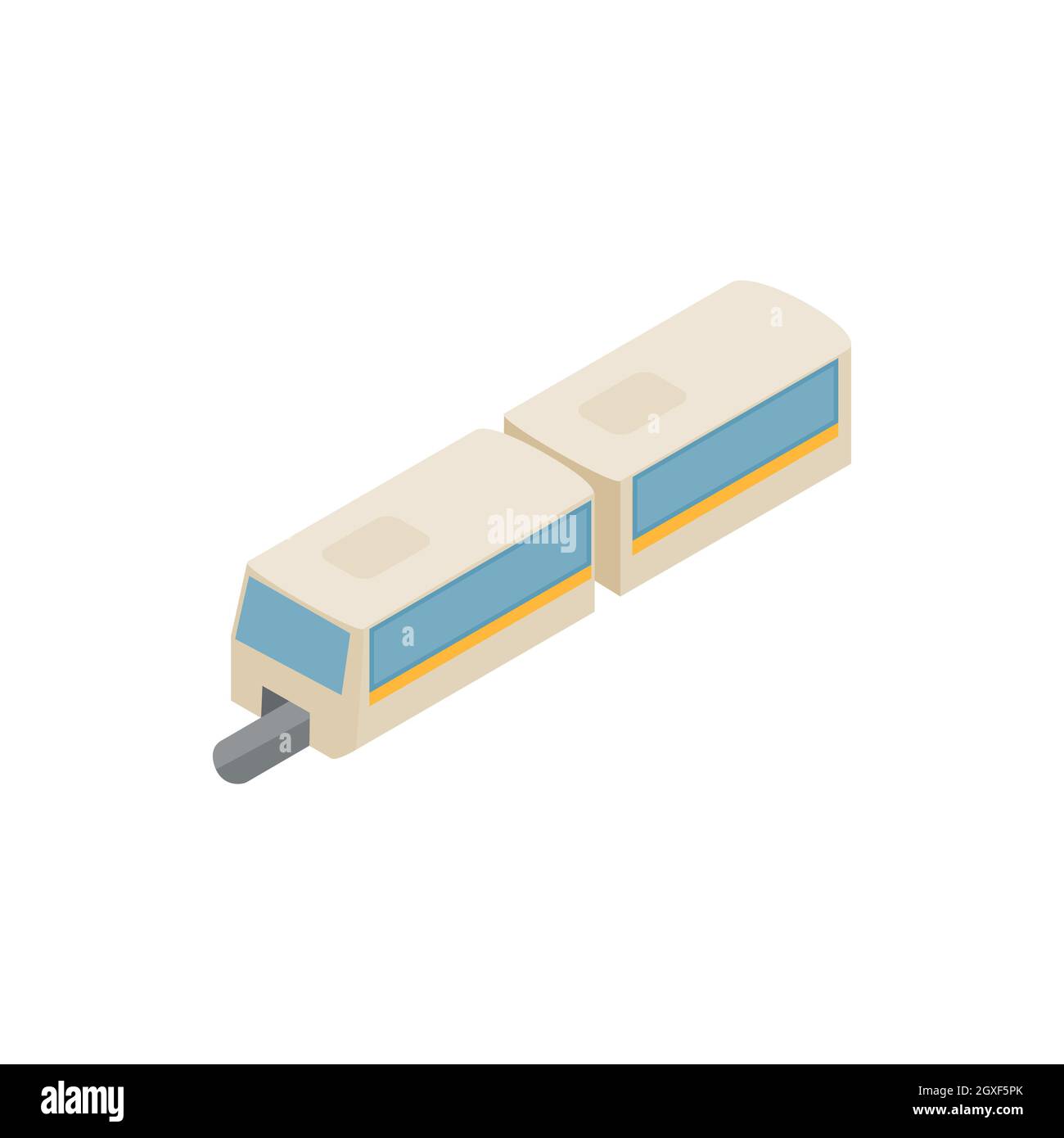 High-speed train icon in isometric 3d style isolated on white ...