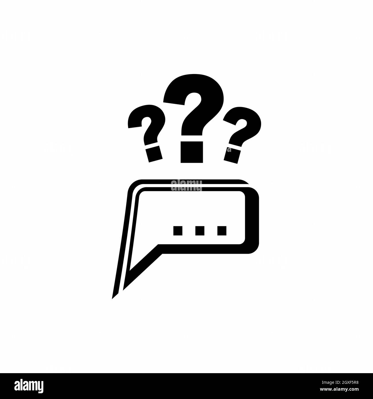Question icon in simple style isolated on white background. Service ...