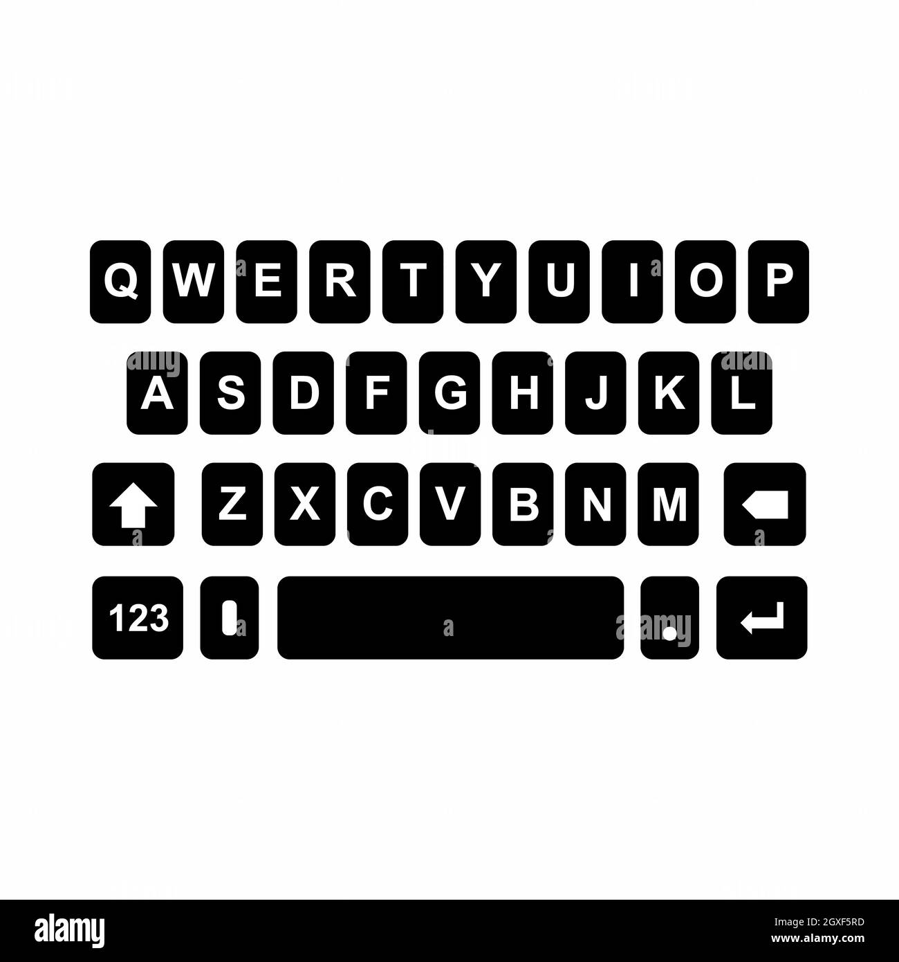 Keyboard icon in simple style isolated on white background. Device ...