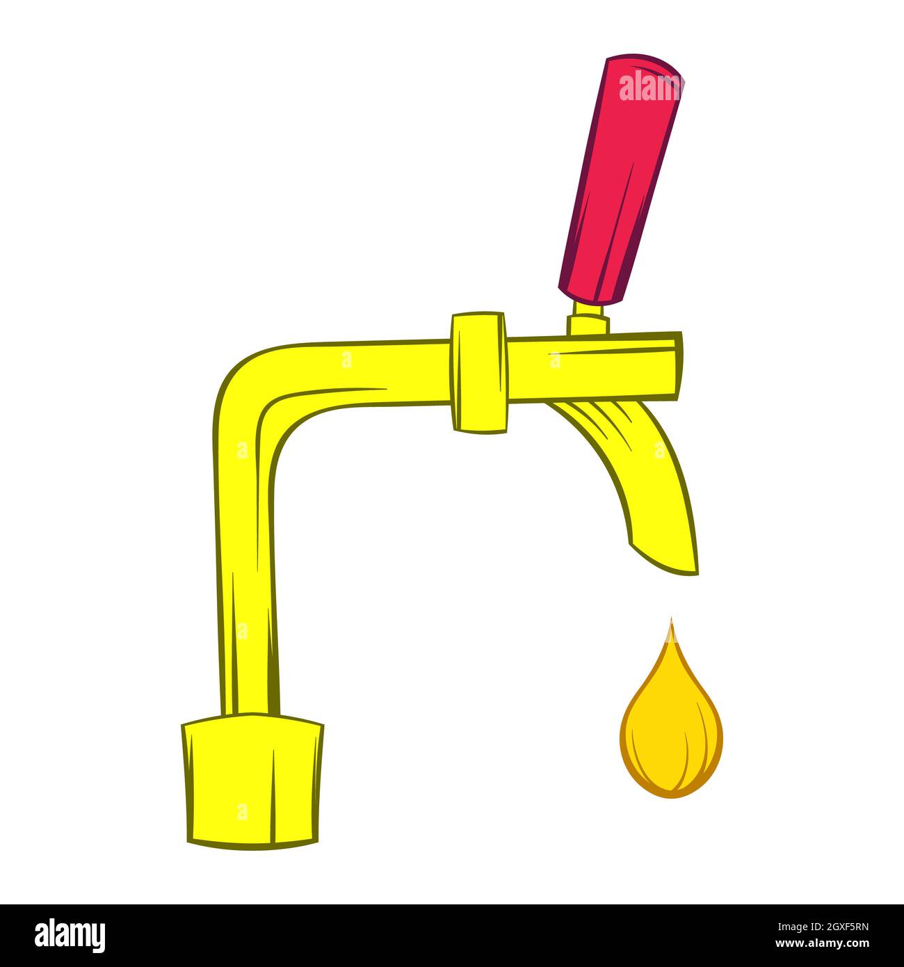 Beer tap icon in cartoon style on a white background Stock Photo - Alamy