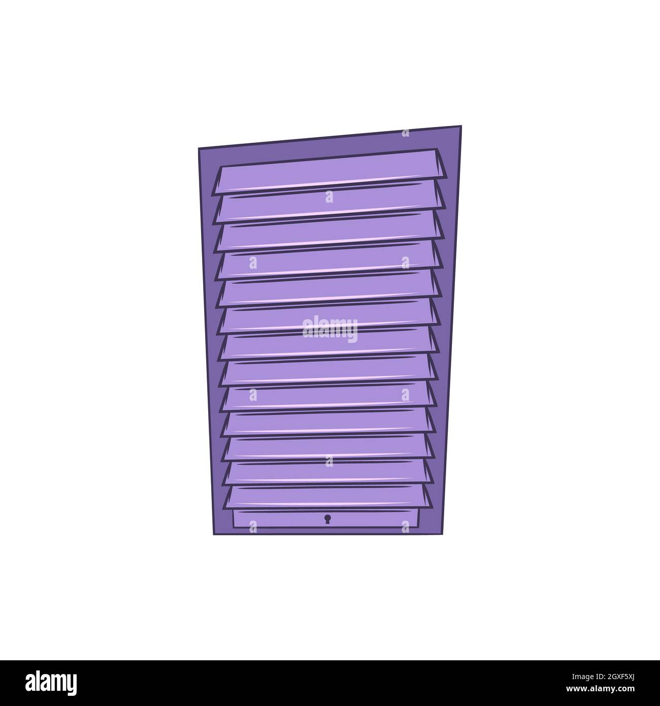 Shutter door or roller door icon in cartoon style on a white background ...