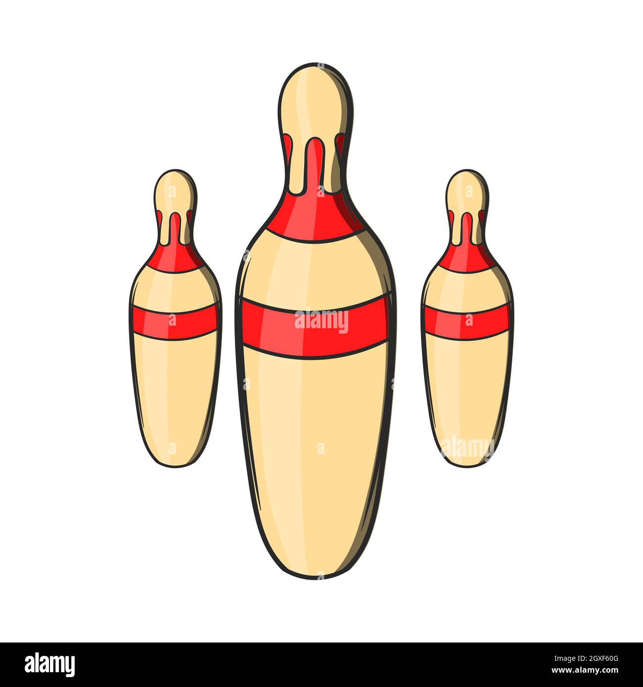 Skittles icon in cartoon style isolated on white background. Sport ...