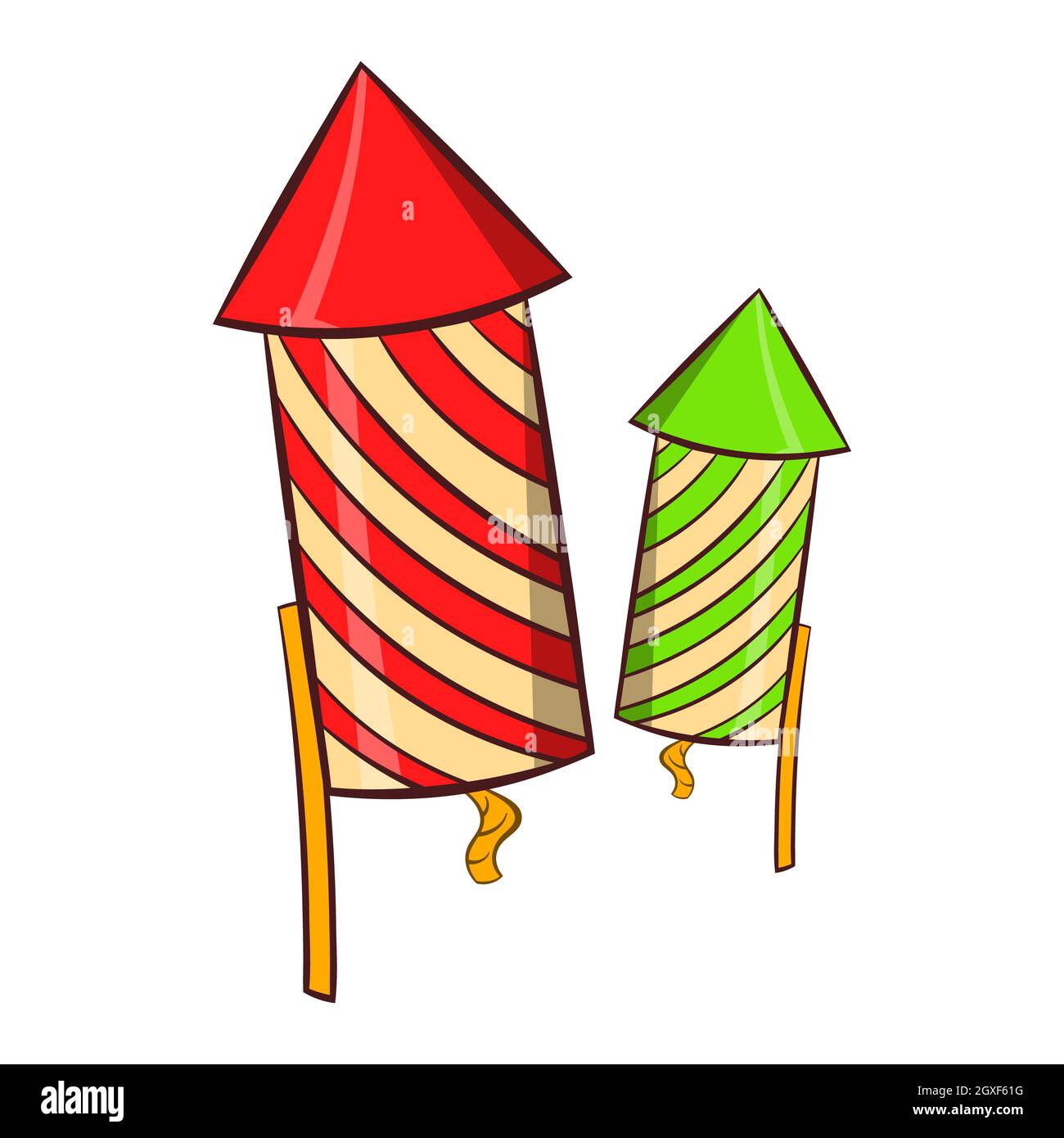 Firecracker icon in cartoon style isolated on white background. Holiday ...