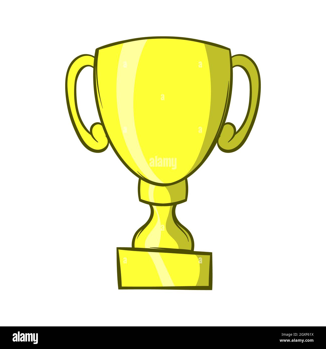 Trophy icon in cartoon style isolated on white background. Sport symbol ...