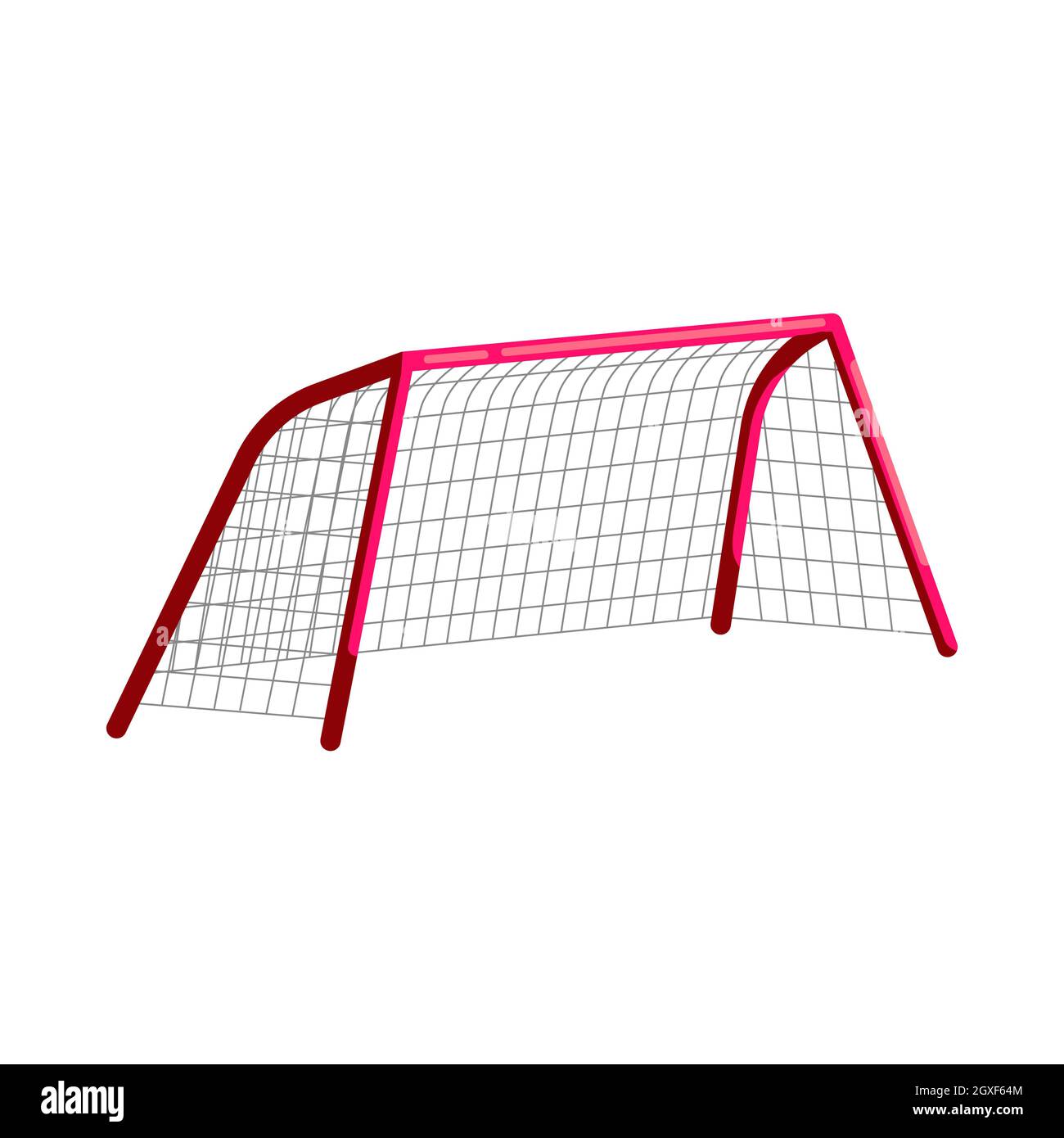 Soccer goal icon in cartoon style on a white background Stock Photo - Alamy