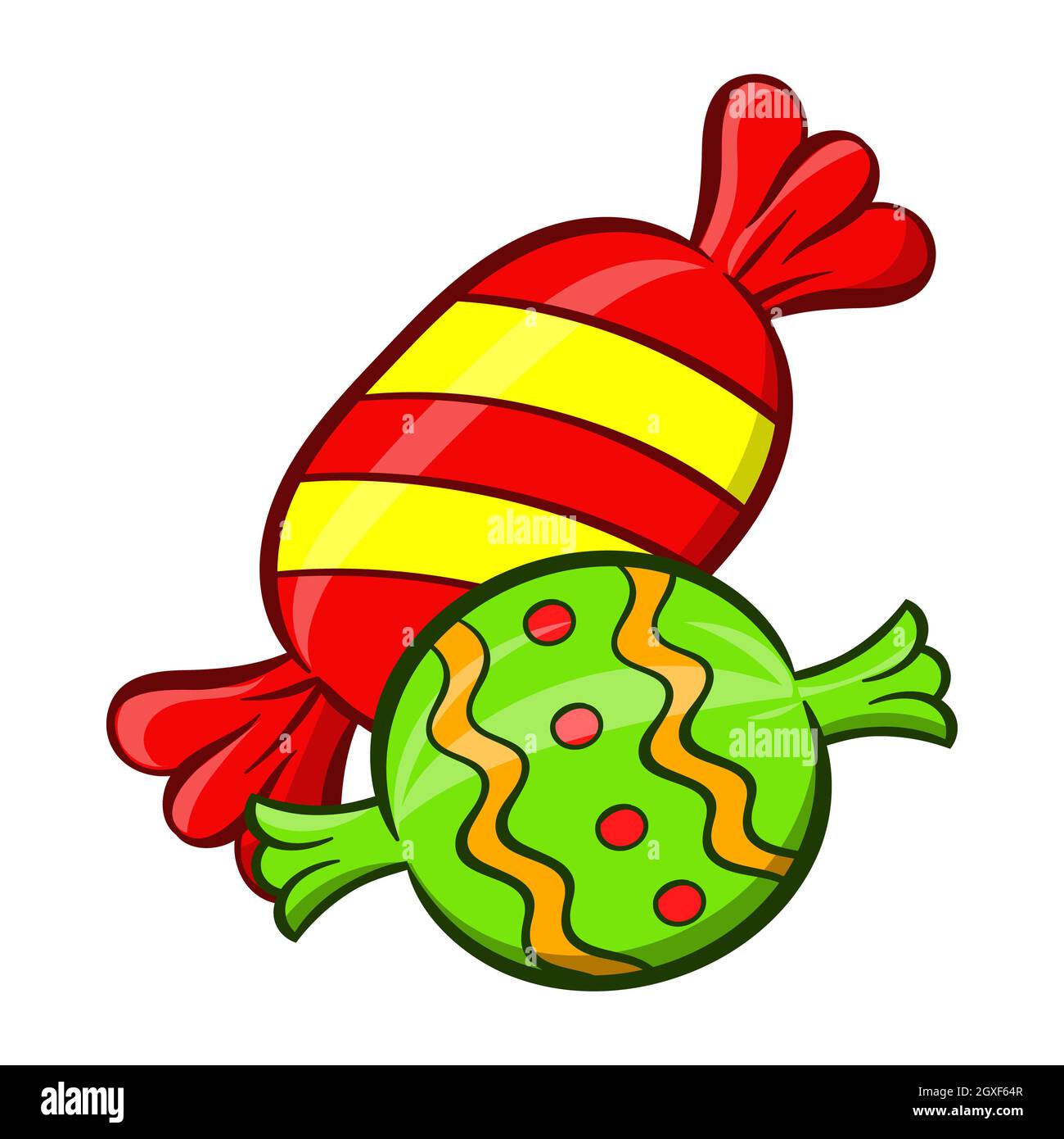 Candy icon in cartoon style isolated on white background. Sweets symbol ...