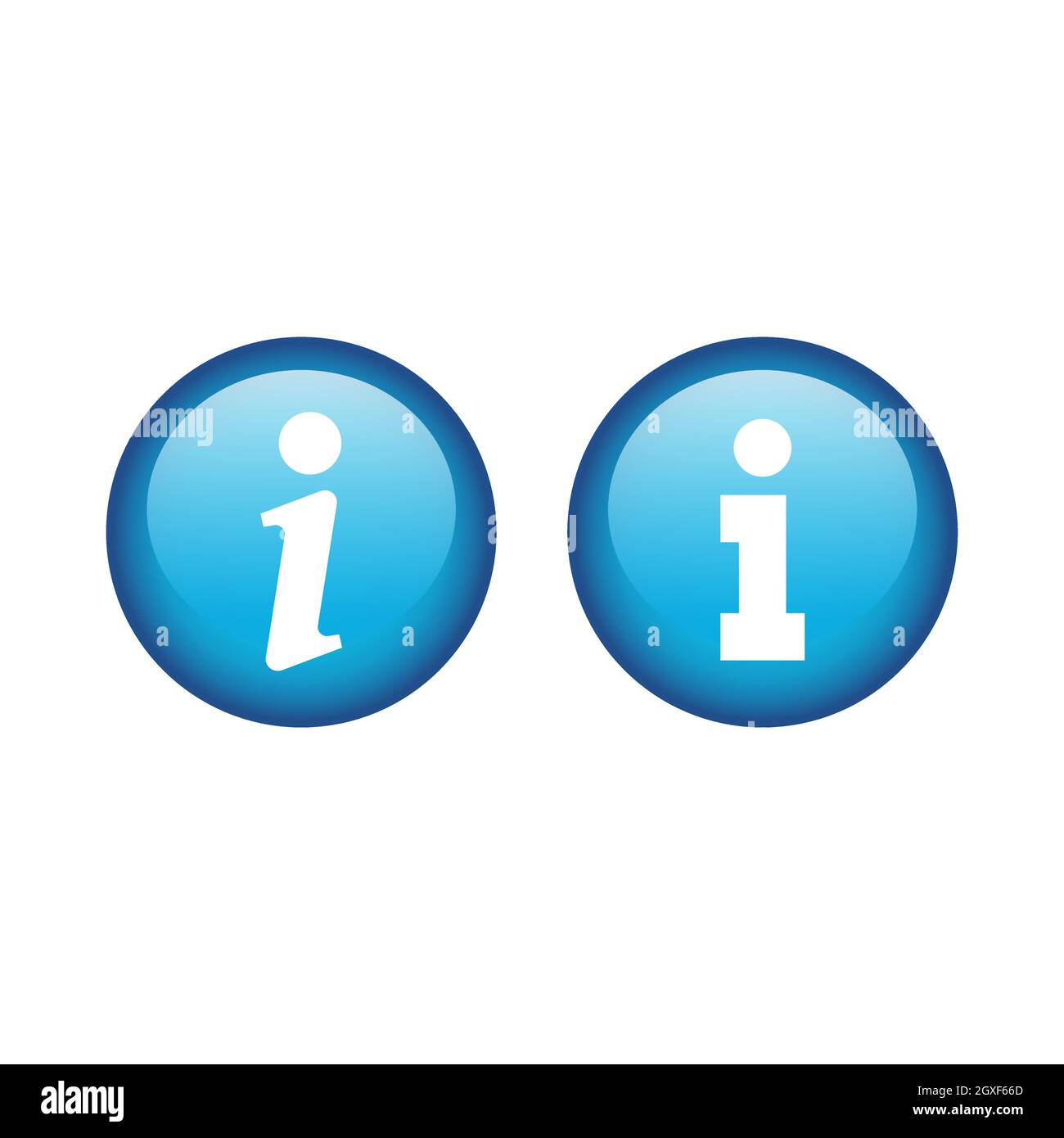 Info glossy vector button set. Blue information or help icon Stock ...