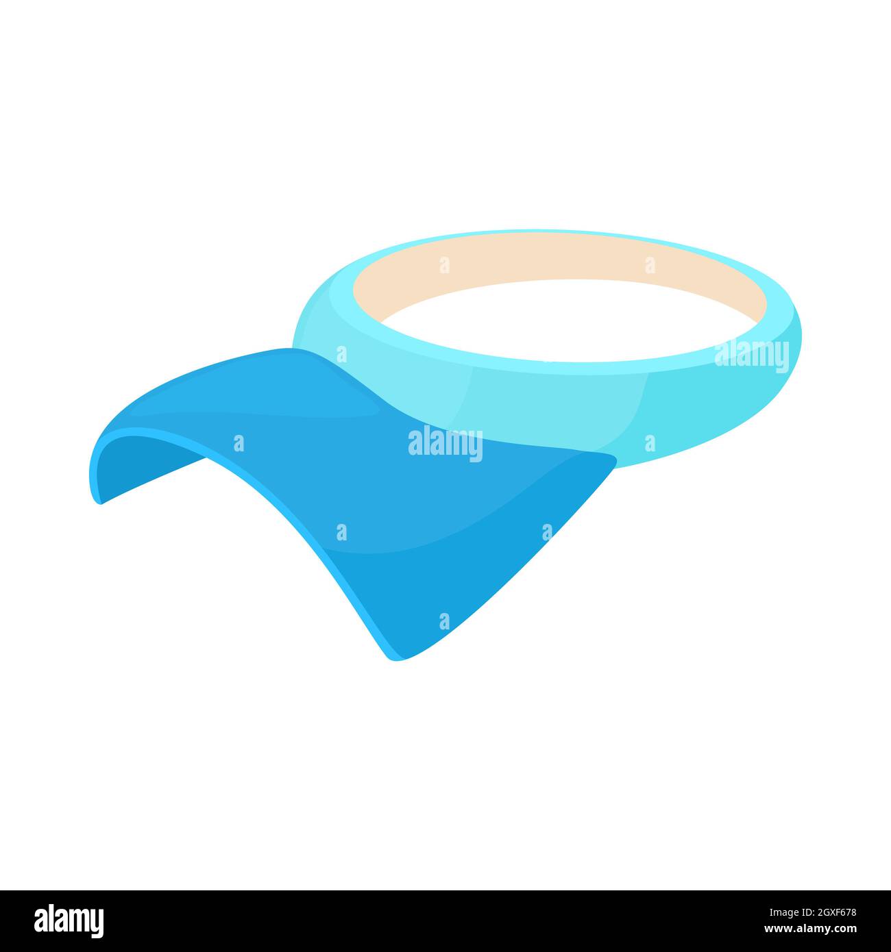 Visor cap icon in cartoon style on a white background Stock Photo - Alamy