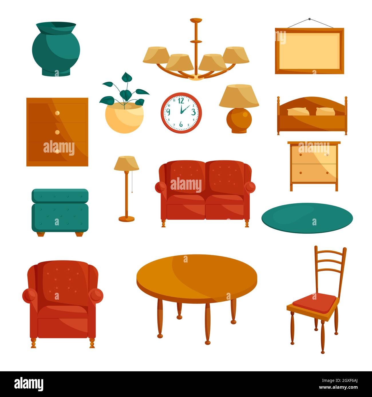 Sofa icon in cartoon Cut Out Stock Images & Pictures - Alamy