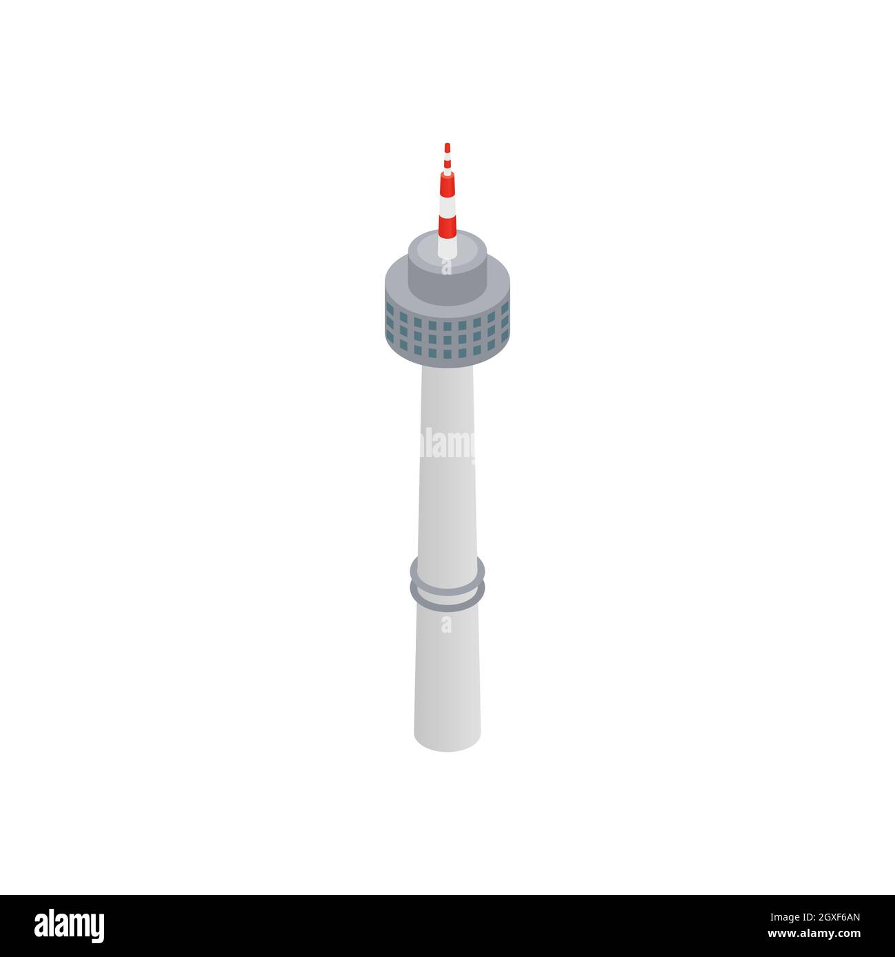 Tower in Seoul icon in isometric 3d style isolated on white background ...