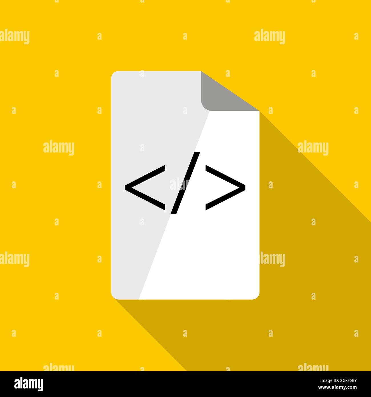 Greater than less than icon in flat style on a yellow background Stock ...