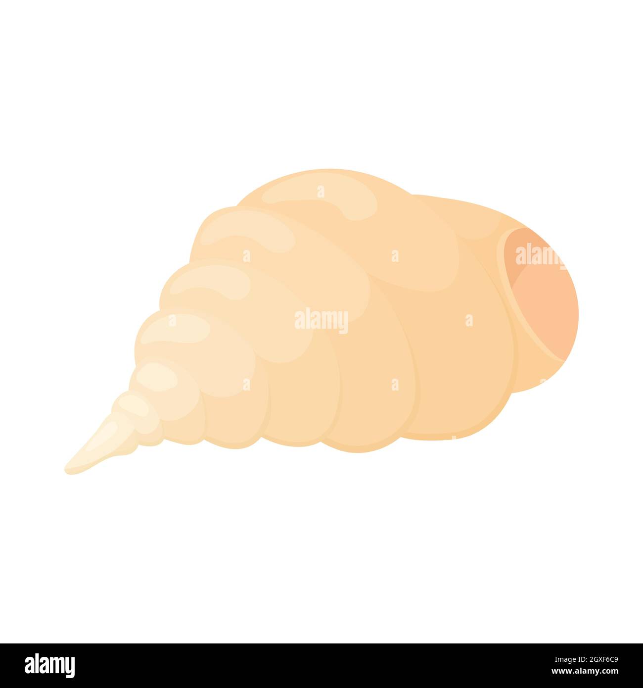 Seashell icon in cartoon style on a white background Stock Photo - Alamy
