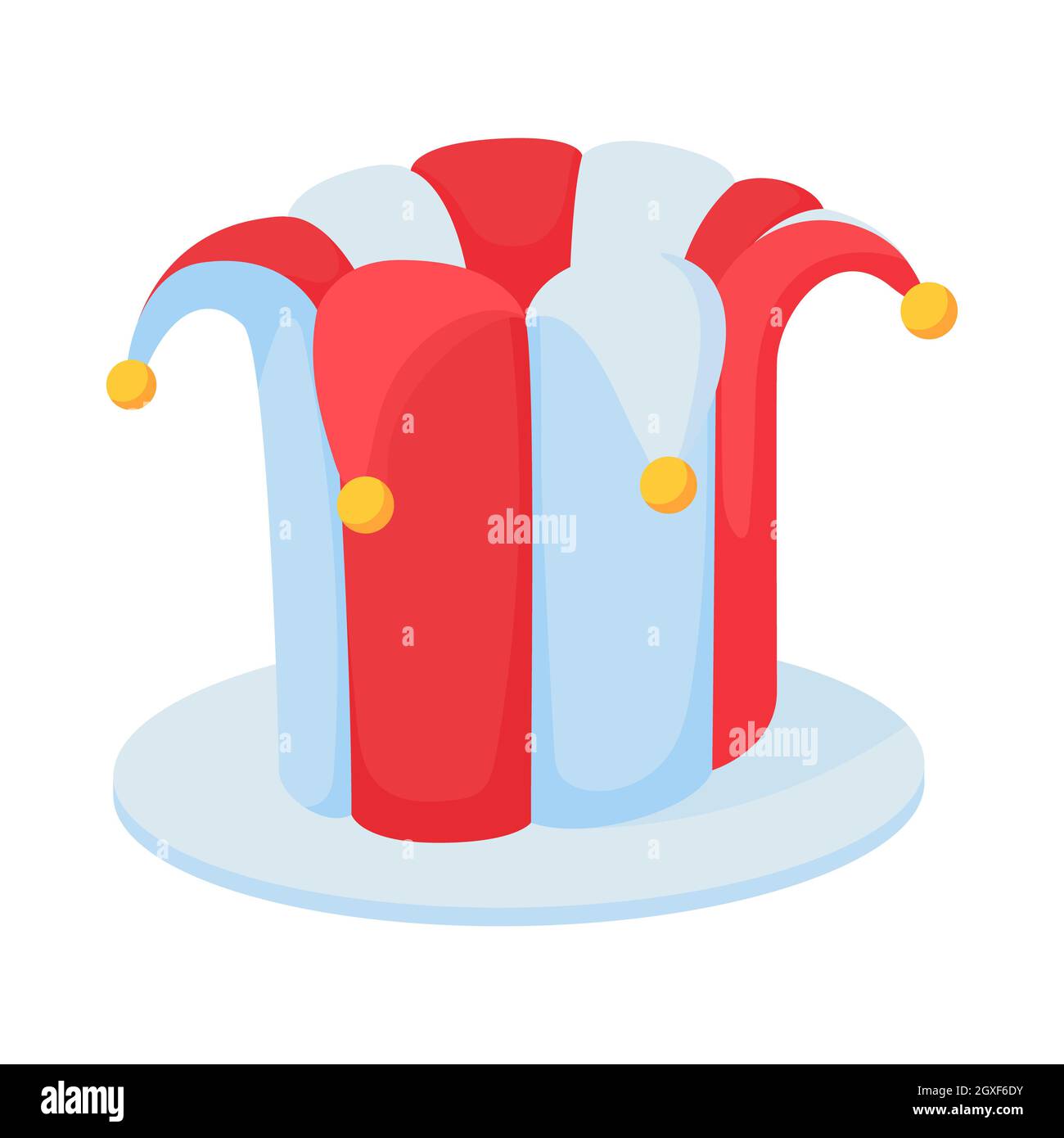 Jester hat icon in cartoon style on a white background Stock Photo - Alamy