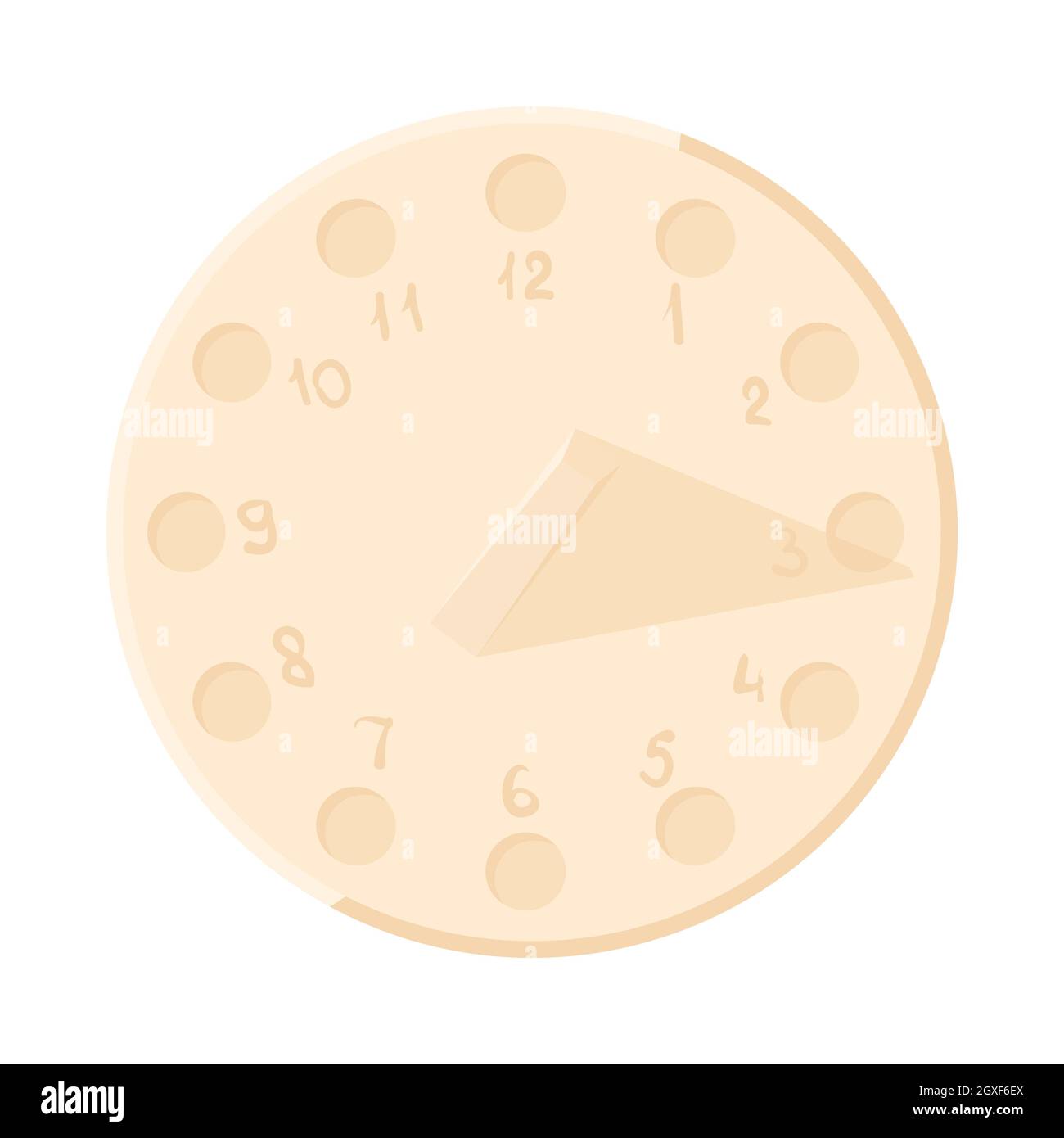 Sundial icon in cartoon style on a white background Stock Photo - Alamy