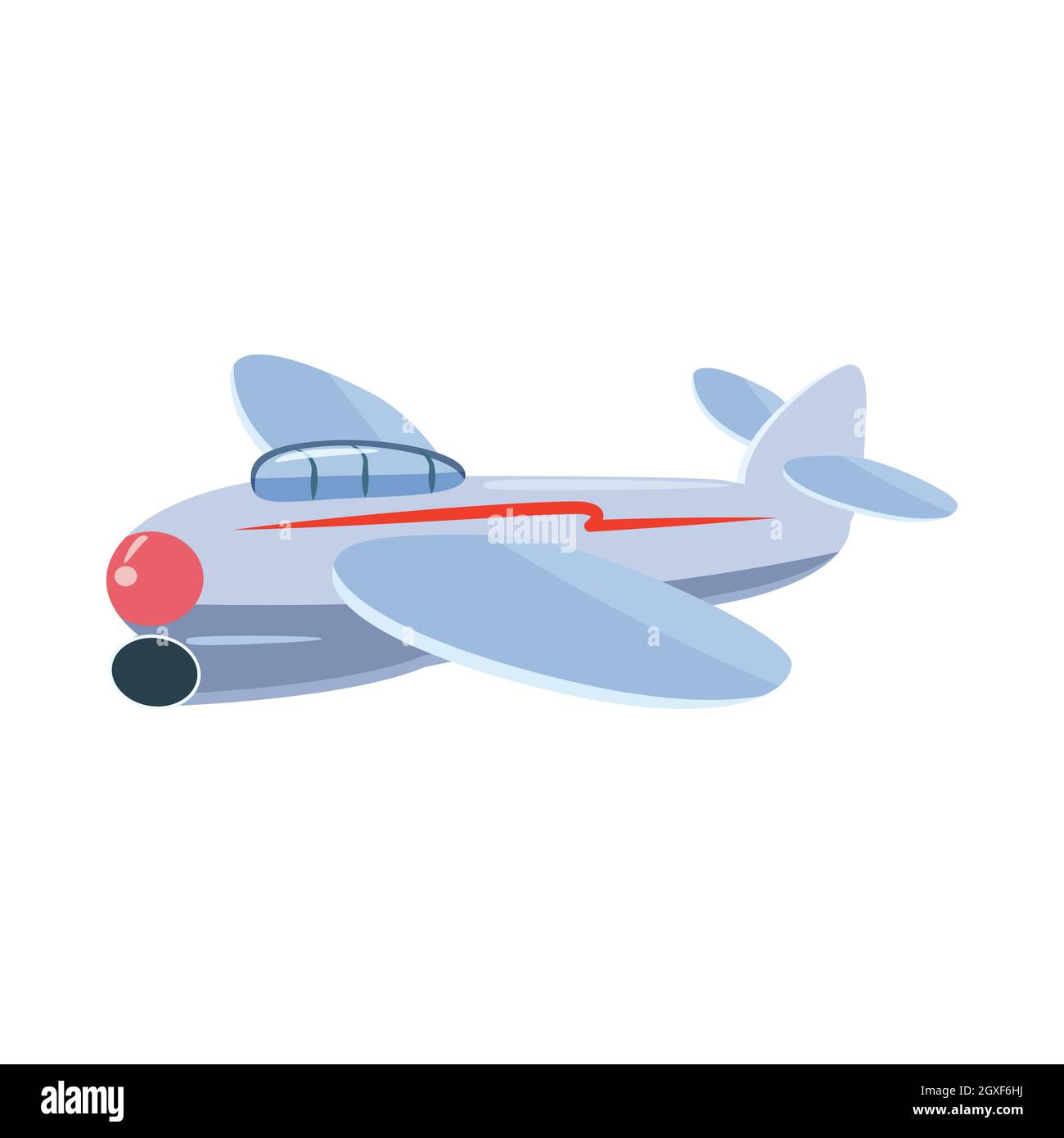 Small plane icon in cartoon style isolated on white background ...