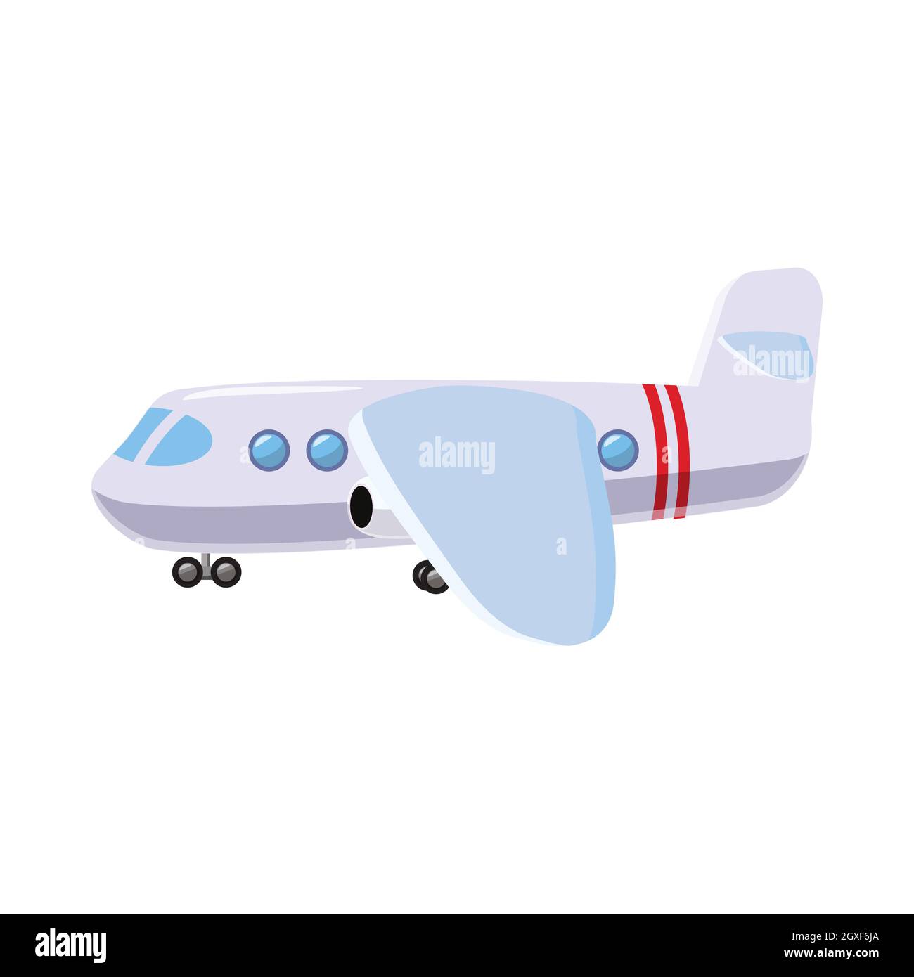Light airplane icon in cartoon style isolated on white background ...