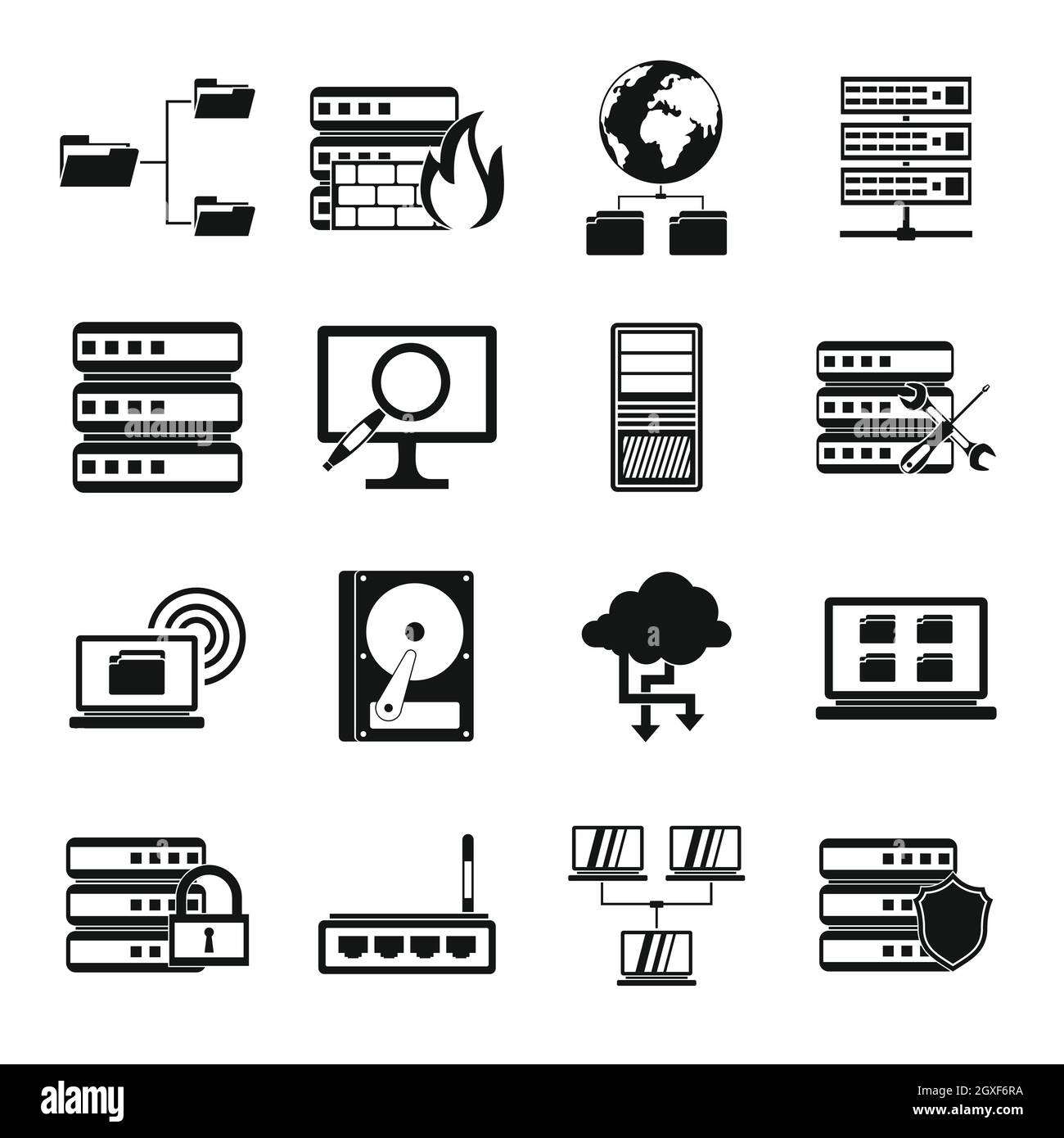 Big data icons hi-res stock photography and images - Alamy