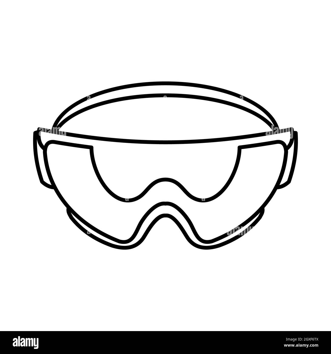 Safety glasses icon in outline style isolated on white background Stock ...