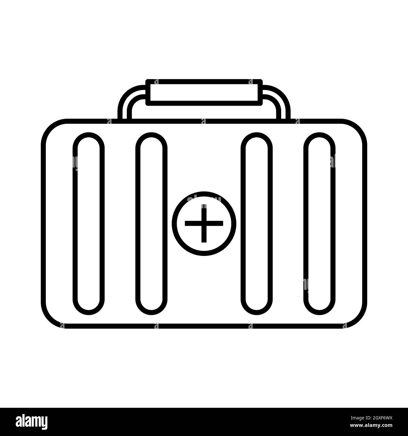 First aid kit icon in outline style isolated on white background Stock ...
