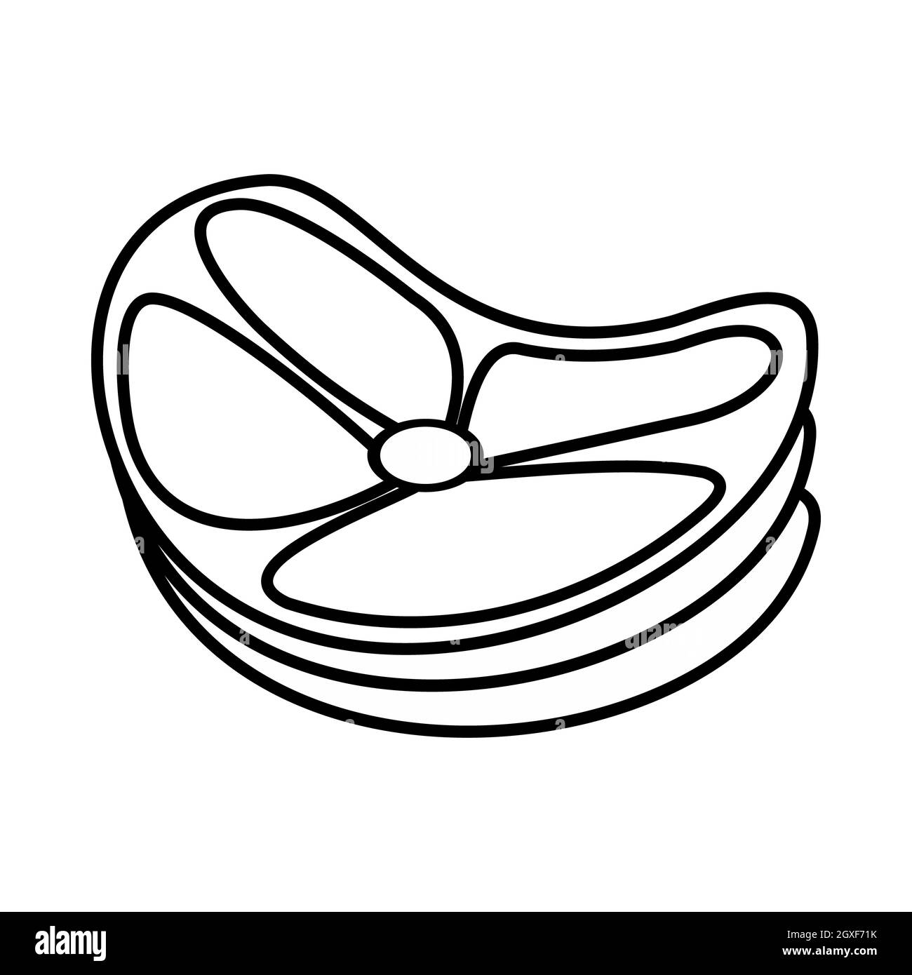 Steak Icon in outline style isolated on white background Stock Photo ...