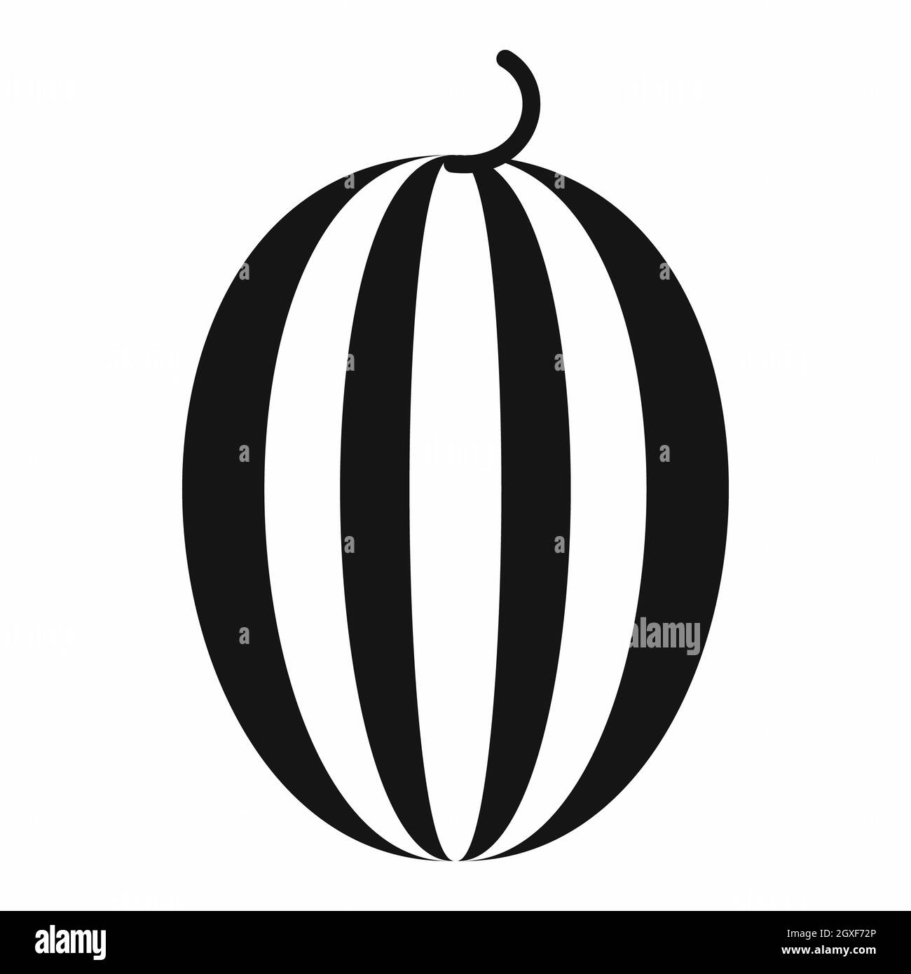 Striped melon icon in simple style isolated on white background Stock ...