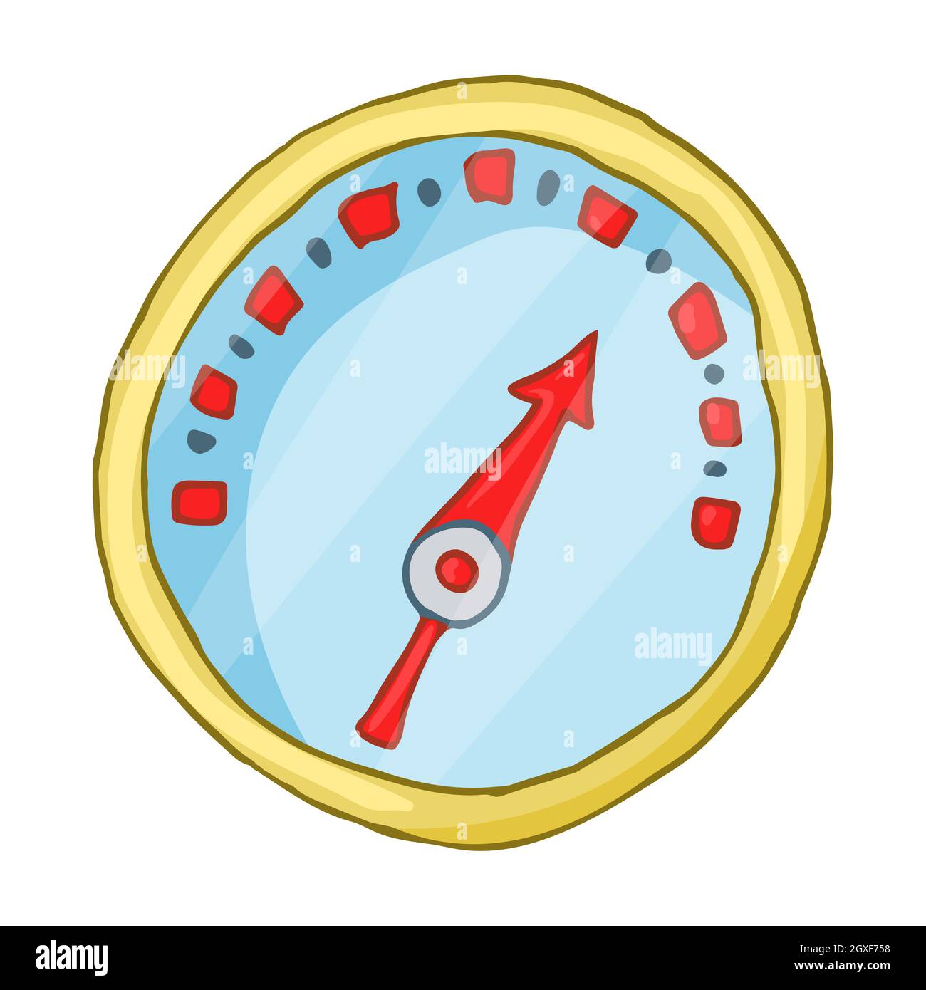 Speedometr icon in cartoon style isolated on white background Stock ...