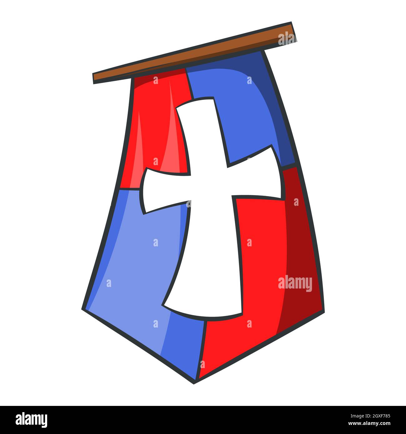 Medeival flag Cut Out Stock Images & Pictures - Alamy