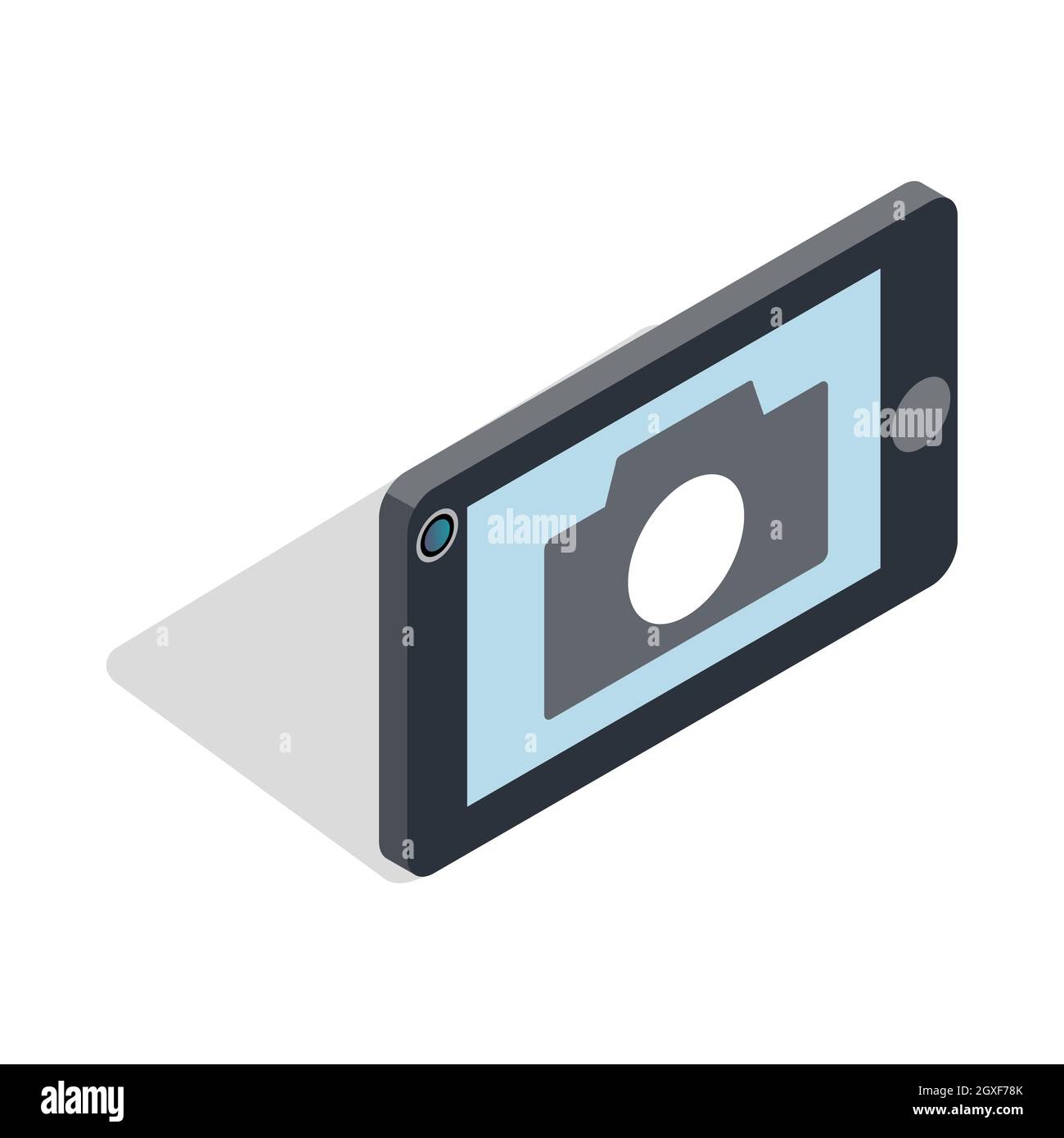 Mobile camera icon in isometric 3d style on a white background Stock ...