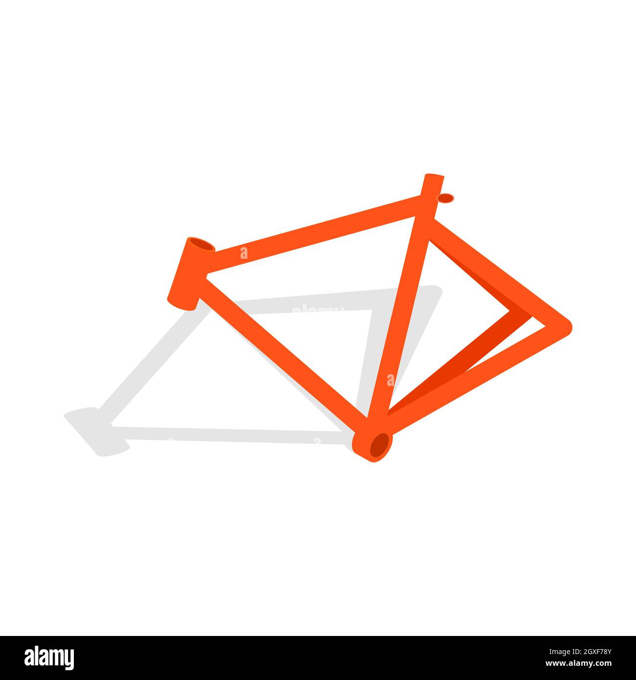 Bicycle frame icon in isometric 3d style on a white background Stock ...