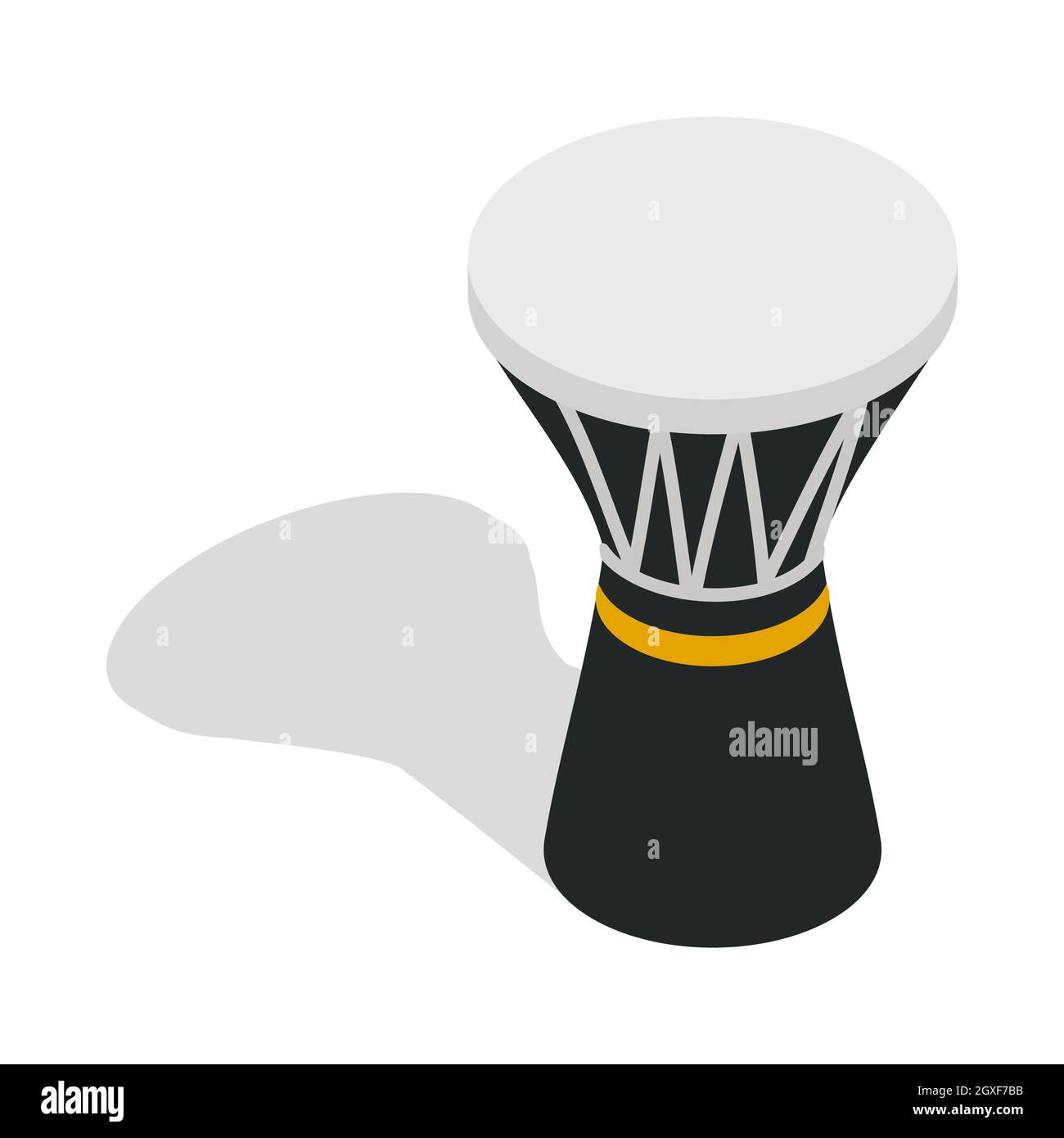 Darbuka, percussive musical instrument icon in isometric 3d style on a ...