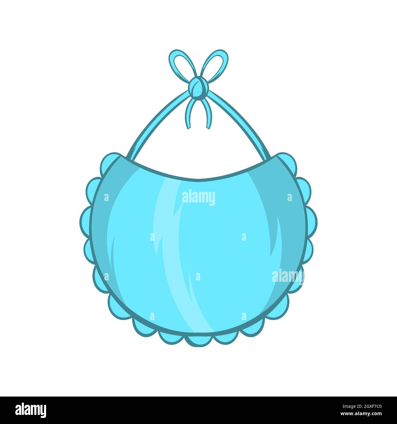 Baby bib icon in cartoon style on a white background Stock Photo - Alamy