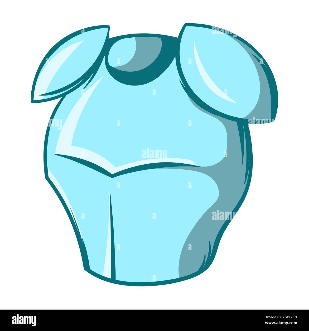 Medieval knight armor icon in cartoon style on a white background Stock ...